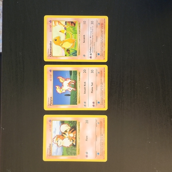 Pokemon | Other | Shadowless Charmander Growlithe Ponyta Base Set Nmlp ...